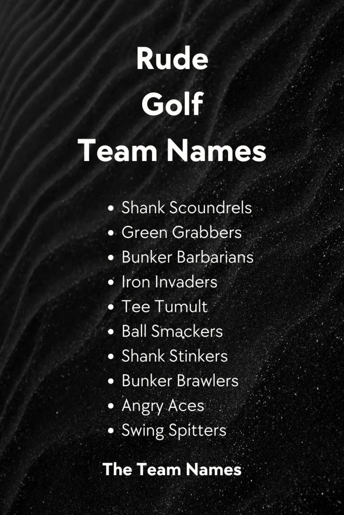 500 Golf Team Names Funny Witty Clever And More